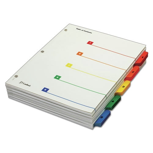 Cardinal QuickStep OneStep Bulk Index System, Title: 1-5, Letter ...