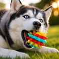 Dog Chew Toy Ball, Colorful Spiky Dental Ball, Durable Bite-Resistant ...