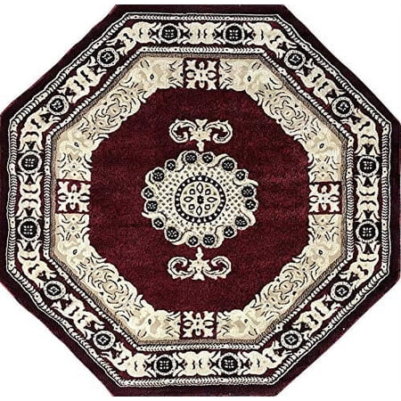 UPC 669013203701 - Traditional Octagon Persian Area Rug Red Black Beige ...