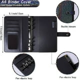 Kabnic Server Books for Waitress, A6 Binder 6 Ring, Glitter Leather ...