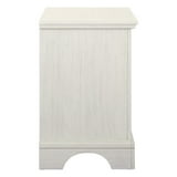 Farmhouse Basics 2 Drawer Nightstand in Rustic White Finish Engineered ...