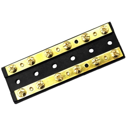 Redempat Marine Terminal Block 60A Brass Bus Bar 6P Power Distribution ...