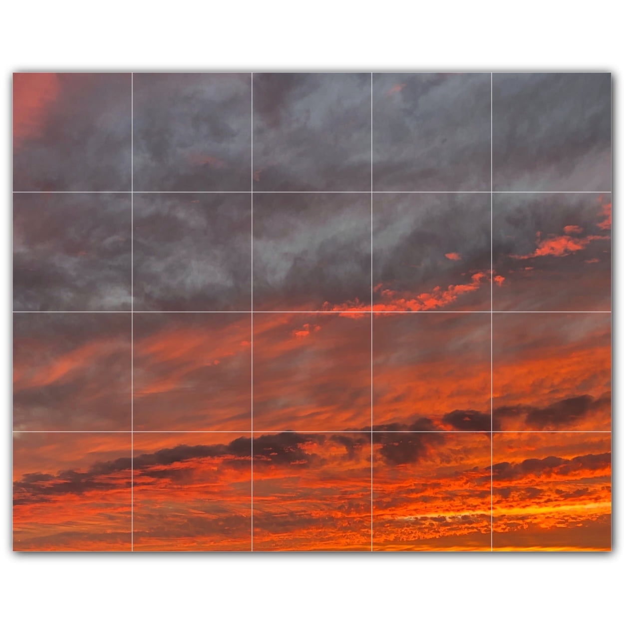 Picture-Tiles.com: Sunset Ceramic Tile Wall Mural WAL500962-54XL. 60"W ...