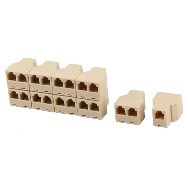 RJ11 6P4C Female to Dual Female Phone Jack Splitter Adapter Divider ...