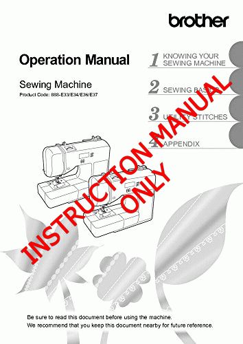 Brother CE1125PRW Sewing Machine Owners Instruction Manual (Paperback ...