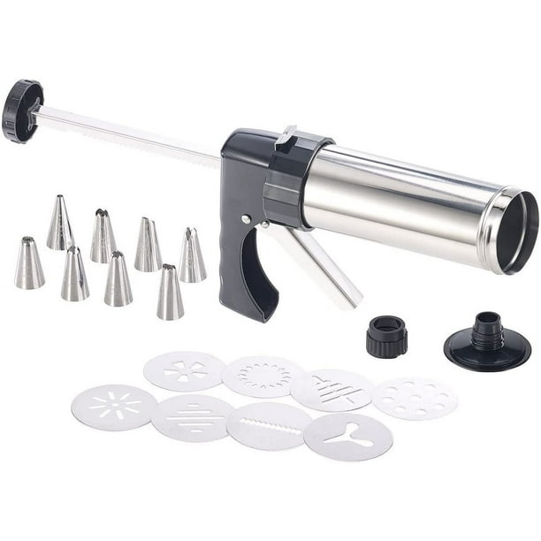 Baking syringe: stainless steel pastry press & garnish syringe with 8 ...