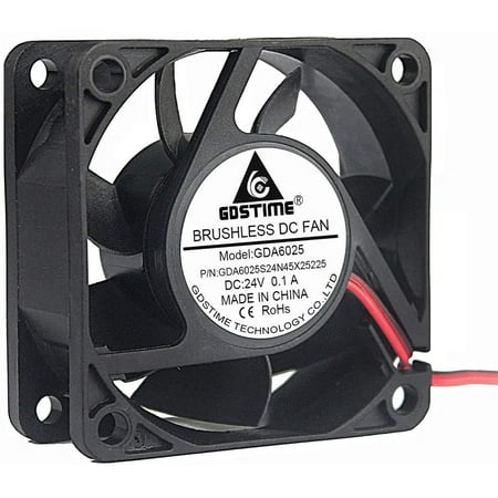 GDSTIME 60mm x 60mm x 25mm 24Volt 4500RPM Dc Brushless Cooling Fan ...