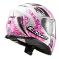LS2 Assault Galaxy Motorcycle Helmet Gloss White/Pink MD - Walmart.com