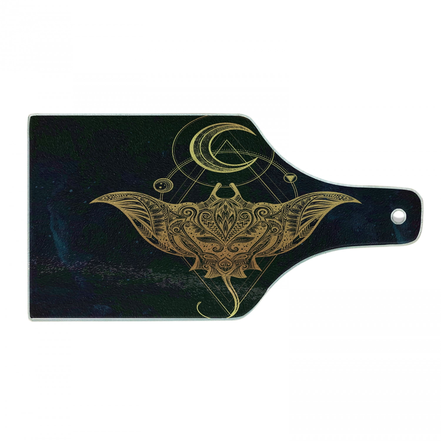 Stingray Cutting Board, Sea Ocean Animal Creature with Detailed Art ...