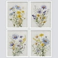PixonSign Framed Wall Art Multcolor Wildflowers Collage Posters, Set of ...