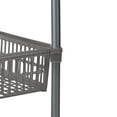 Kitchen Details Slim 4-Shelf Plastic Freestanding Shelves, Smoke Gray ...