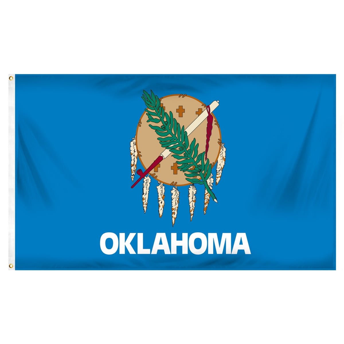 Oklahoma State Flag 5ft x 8ft Spun Heavy Duty Polyester - Walmart.com