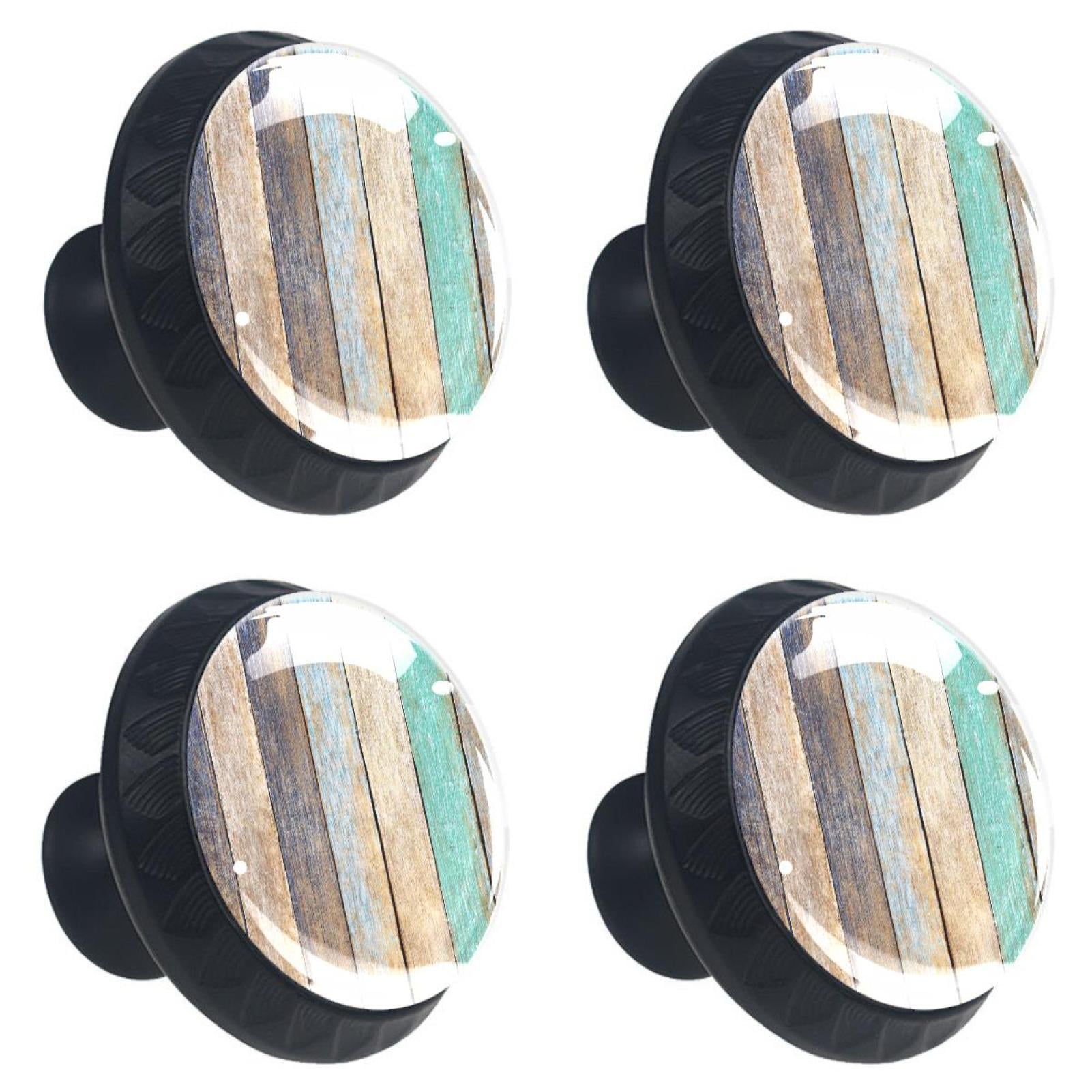 4 Pcs Colorful Wooden Knobs for Kitchen Cabinet Cupboard Dresser ...