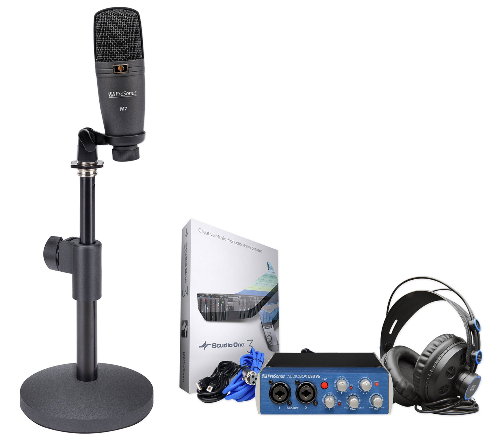 Presonus Audiobox 96 Studio Recording Interface+Headphones+Mic ...