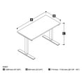 Bestar 24" x 48" Electric Height Adjustable Table, Multiple Colors ...