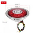 BIMZUC Pair of 4.3 Inch Round 19 LED Truck Trailer Brake Stop Turn Tail ...