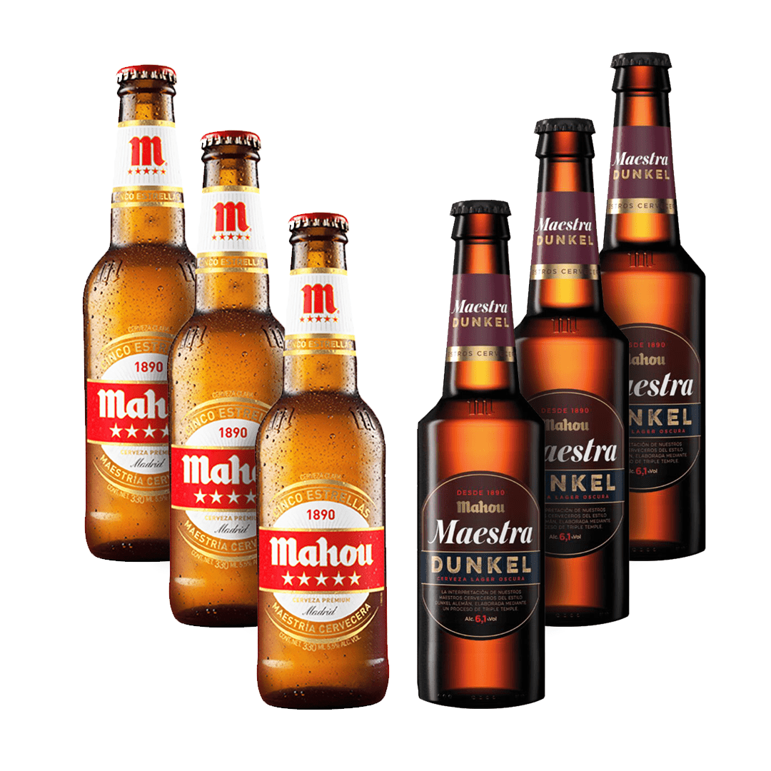 Six Pack Cerveza Mahou Mix 330ml c/u | Bodega Aurrera en línea