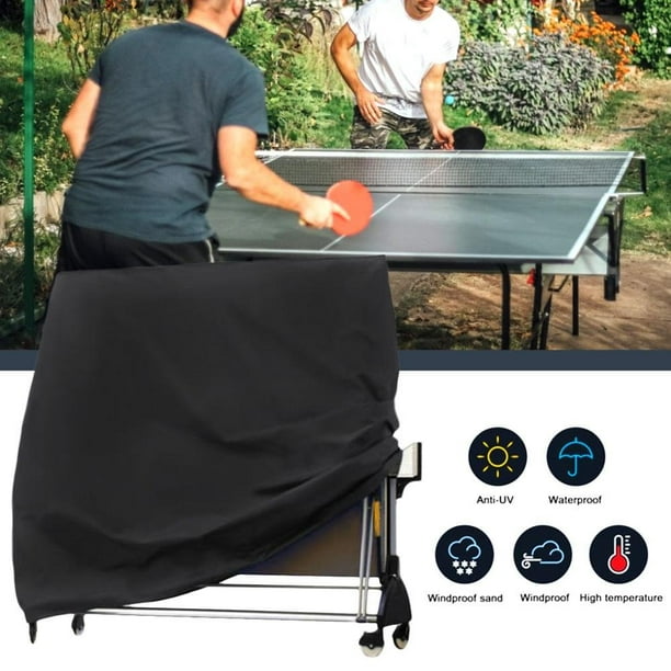 Black Full Size Table Tennis/Ping Pong Table Cover Indoor/Outdoor ...