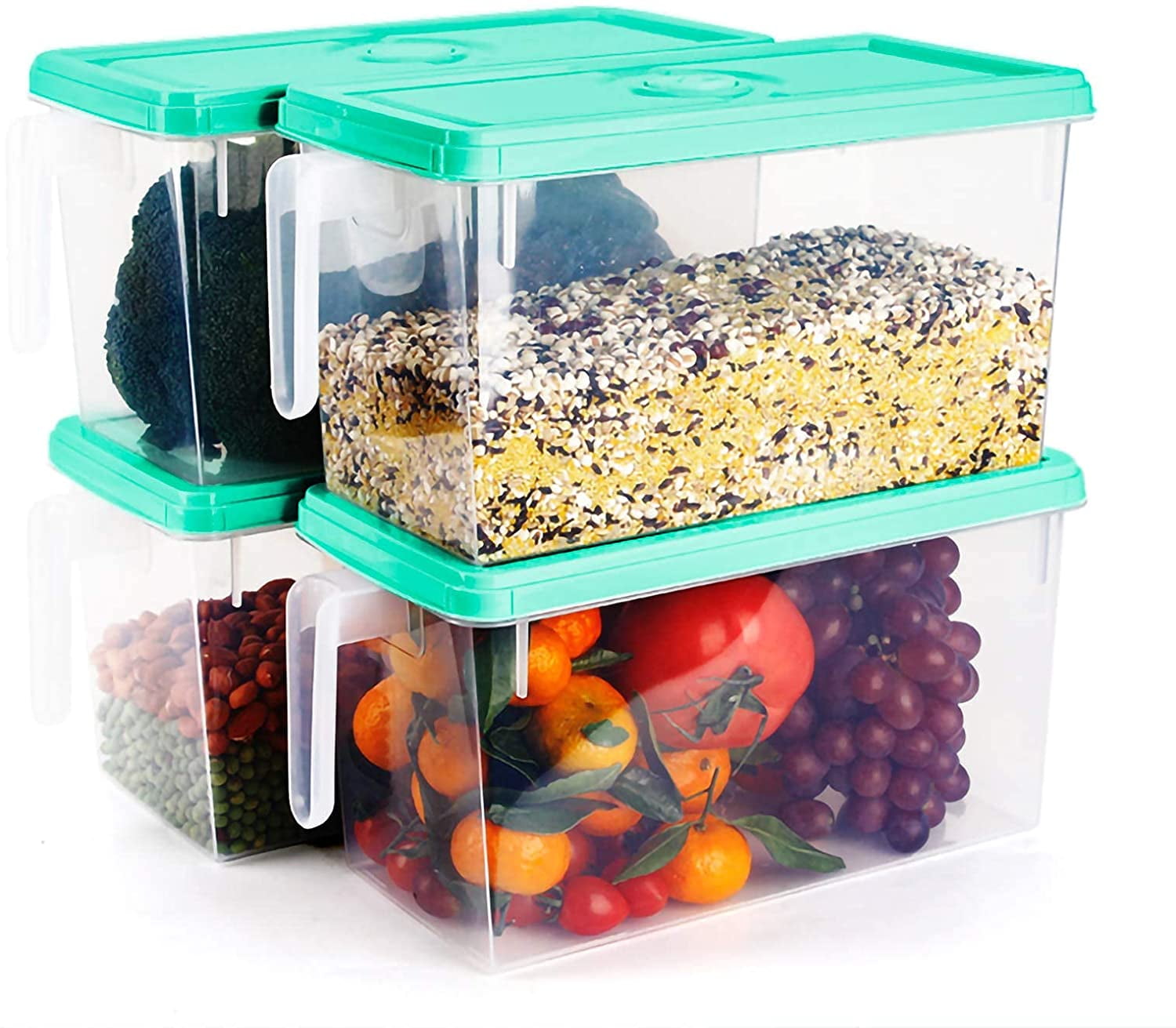 Plastic Storage Containers Square Food Storage Organizer Stackable ...
