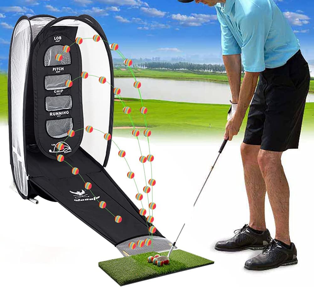 Miumaeov Golf Practice Net Swing Trainer with Ball Return, Training ...