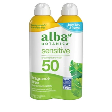 Alba Botanica Sunscreen Spray For Face And Body, Broad Spectrum Spf 50 ...