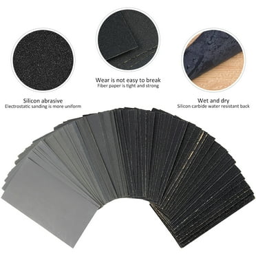 24Pcs Assorted Sandpaper Sheets for Wood Metal and Plastic Including ...