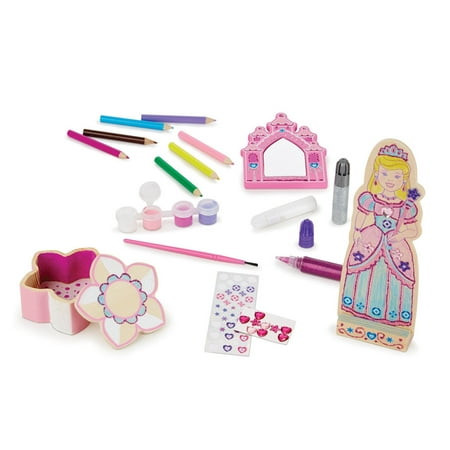 Melissa & Doug Decorate-Your-Own Wooden Princess Set Craft Kit - Doll ...