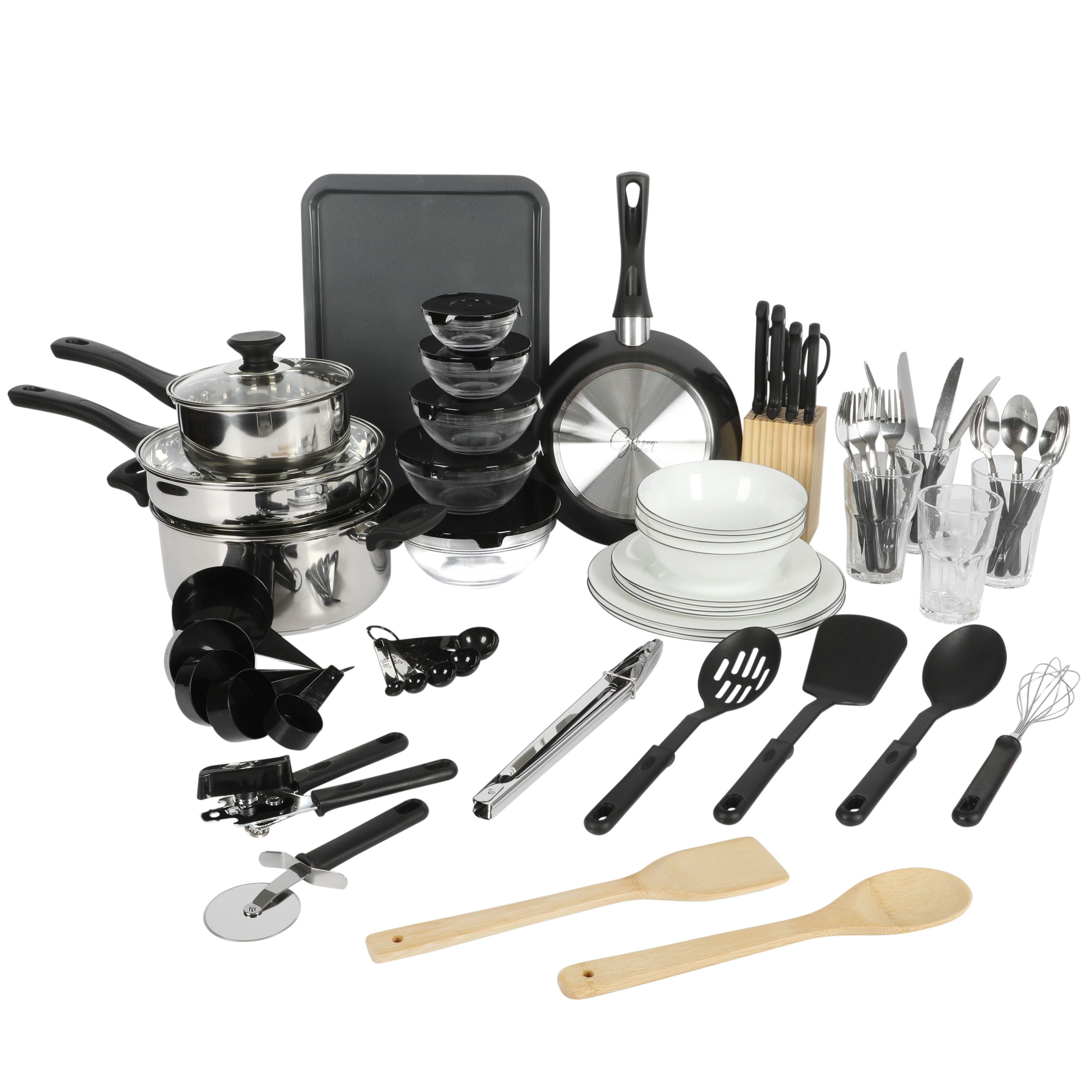 Gibson Home 71-Piece Stainless Steel Silver Cookware Combo Set ...