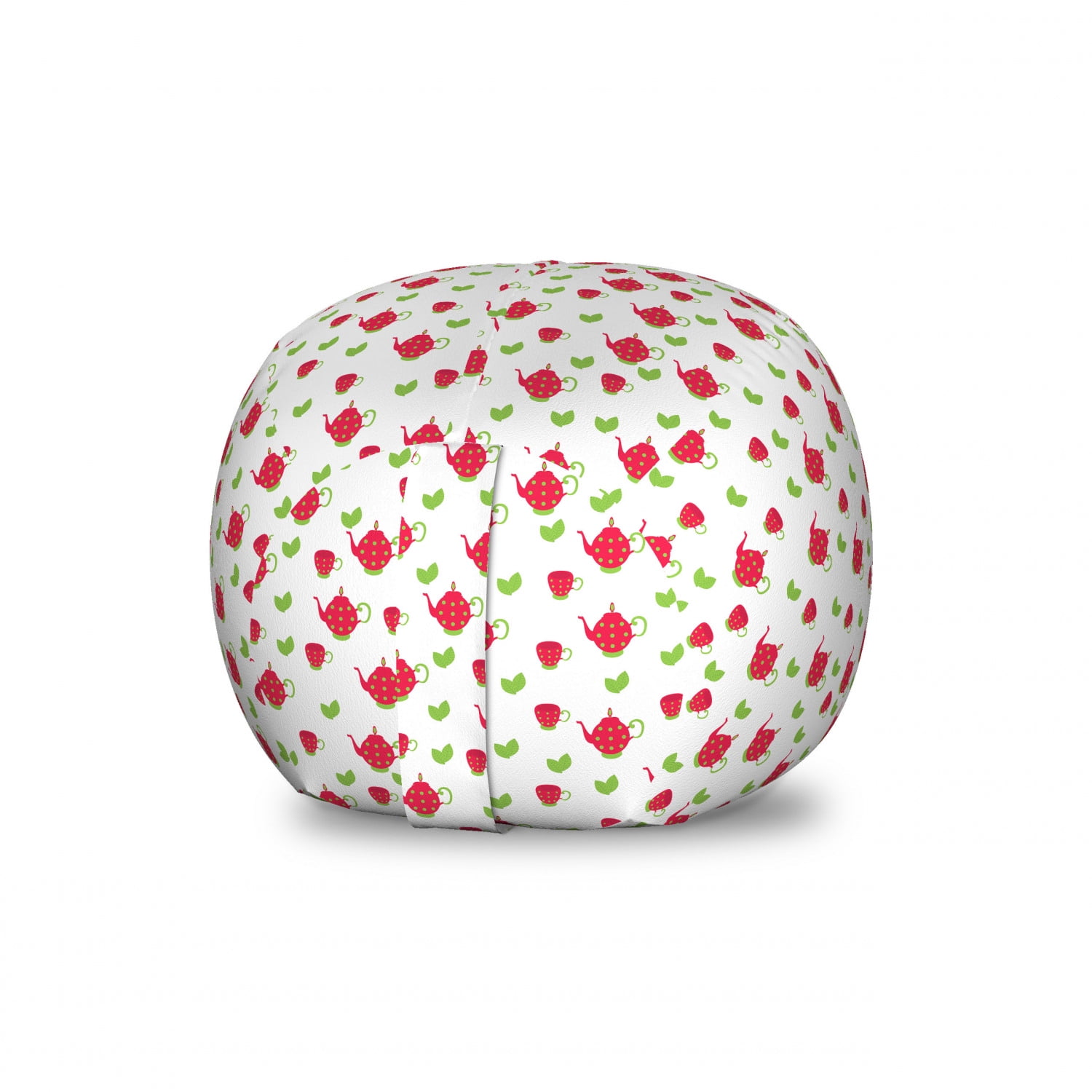 Tea Party Storage Toy Bag Chair, Teapots with Polka Dots and Leaves Tea ...