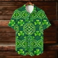 BiZtdJrK Beach Shirts for Men Novelty Shamrock Print Short Sleeve Lapel ...