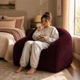 Aenkyo 40.6 Inch Faux Fur Single Sofa Chair, Comfy Lounge Chair in a ...