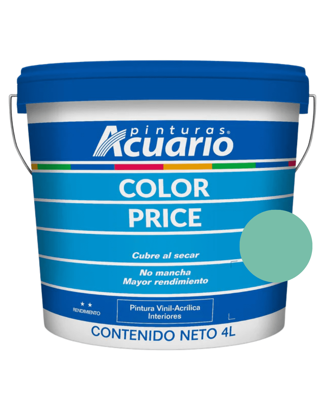 Galon De Pintura Vinilica Lavable Acuario Color Price 4lt - Color ...