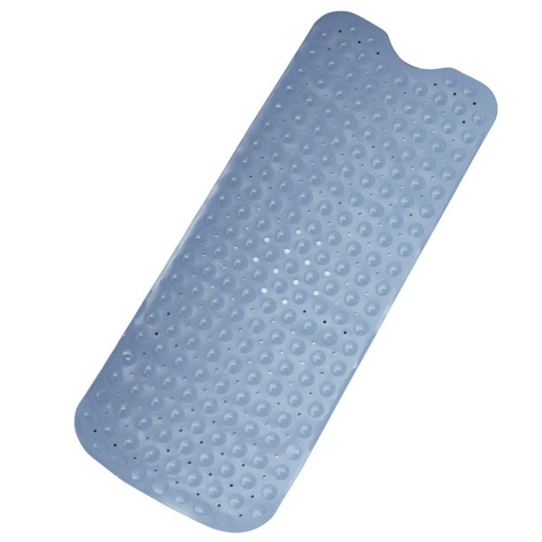 Collections Etc Extra Long Cushioned Bathtub Mat Blue 40" x 15.75" x 0. ...