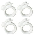 QIAOIDEA Set of 4 Porcelain Rabbit Napkin Rings Easter Bunny Napkin ...