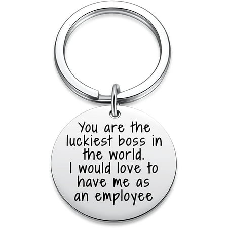 Ralukiia You are The Luckiest Boss Keychain, Funny Boss's Day Gifts for ...