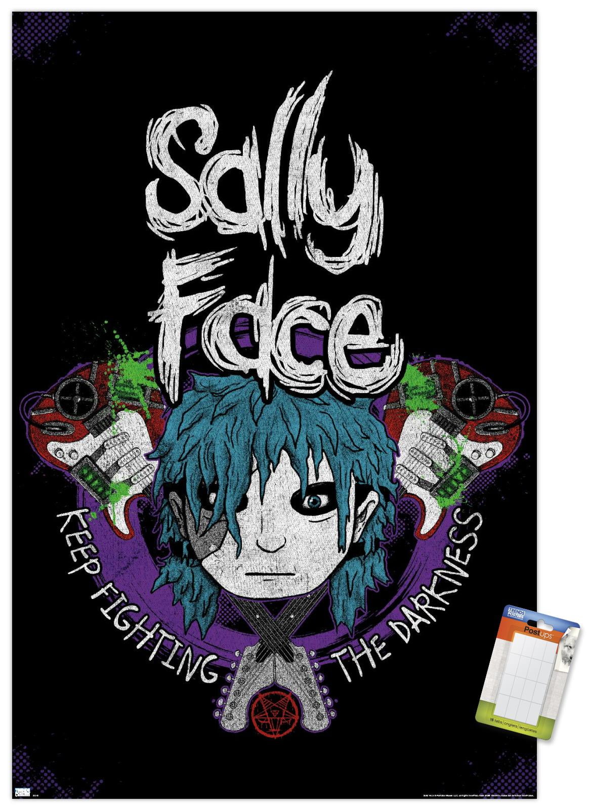 Sally Face - Crossed Guitars Wall Poster, 22.375" x 34" - Walmart.com