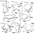 Ludlz 8Pcs Ocean Animal Cookie Cutters Mermaid Tail Starfish Seashell ...