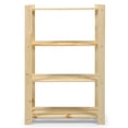 4 Shelf Slatted Storage Unit Natural | Furniture Dash - Walmart.com