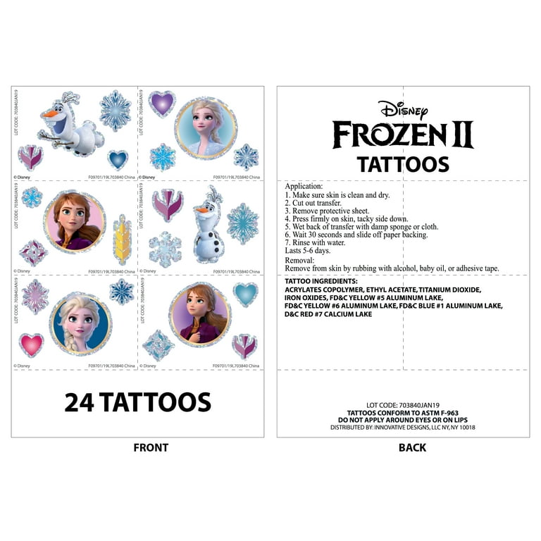 Frozen Skin Tattoo Designs