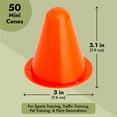 50 Pack Mini Cones for Kids Play Drills, Classroom, Small Sports ...