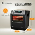Lifesmart 4 Element 1500W Infrared Quartz Space Heater with Remote ...