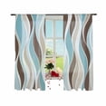 Abstract Stripes Sheer Curtains for Living Room Bedroom, Geometric ...