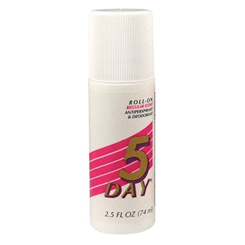 5 Day Antiperspirant And Deodorant Roll-On, Regular Scent - 2.5 Oz, 2 ...