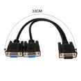 BetterZ Mini 1 Computer to Dual 2 Monitor Adapter Male to Female VGA Splitter Cable for Laptop ...