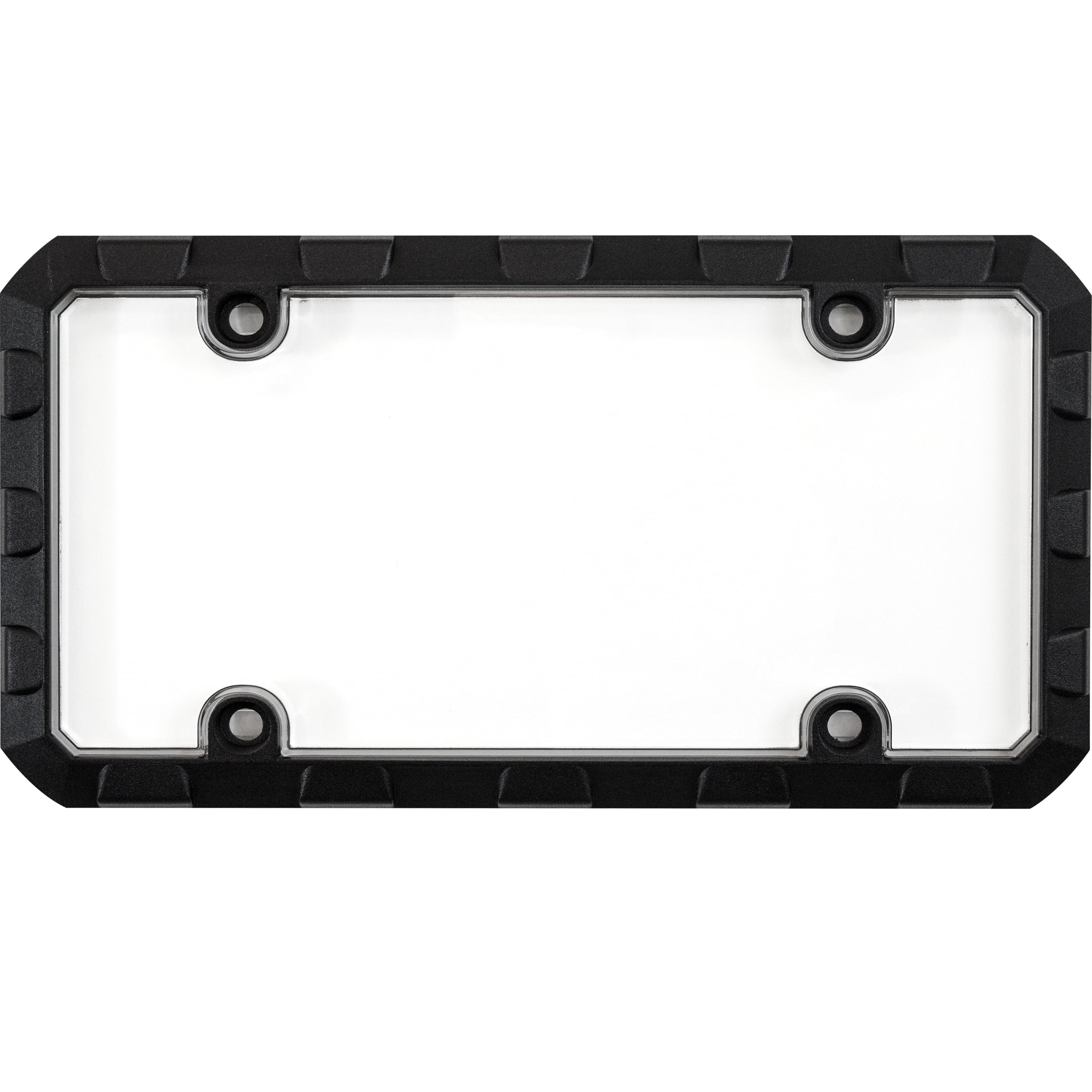 Auto Drive Black and Clear Heavy-Duty License Plate Frame Combo, 92901W ...