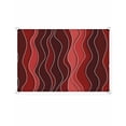 Abstract Sun Shade Sail 12'X16' Red Gradient Waves Beach Lines UV Block ...