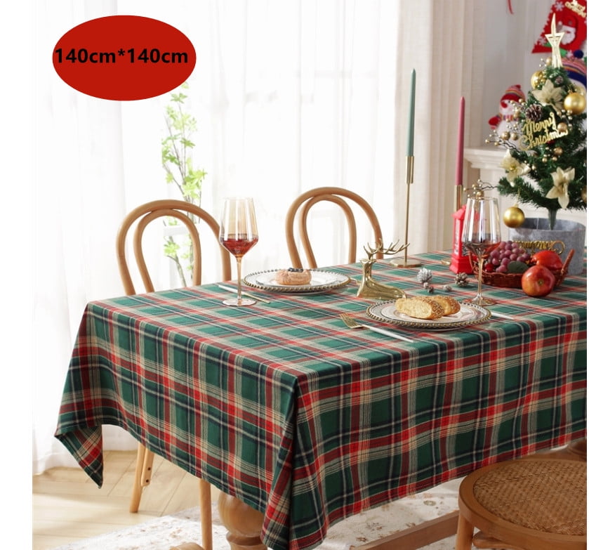 Topboutique Christmas Table Cloths Cotton Tablecloth Kitchen Dining ...