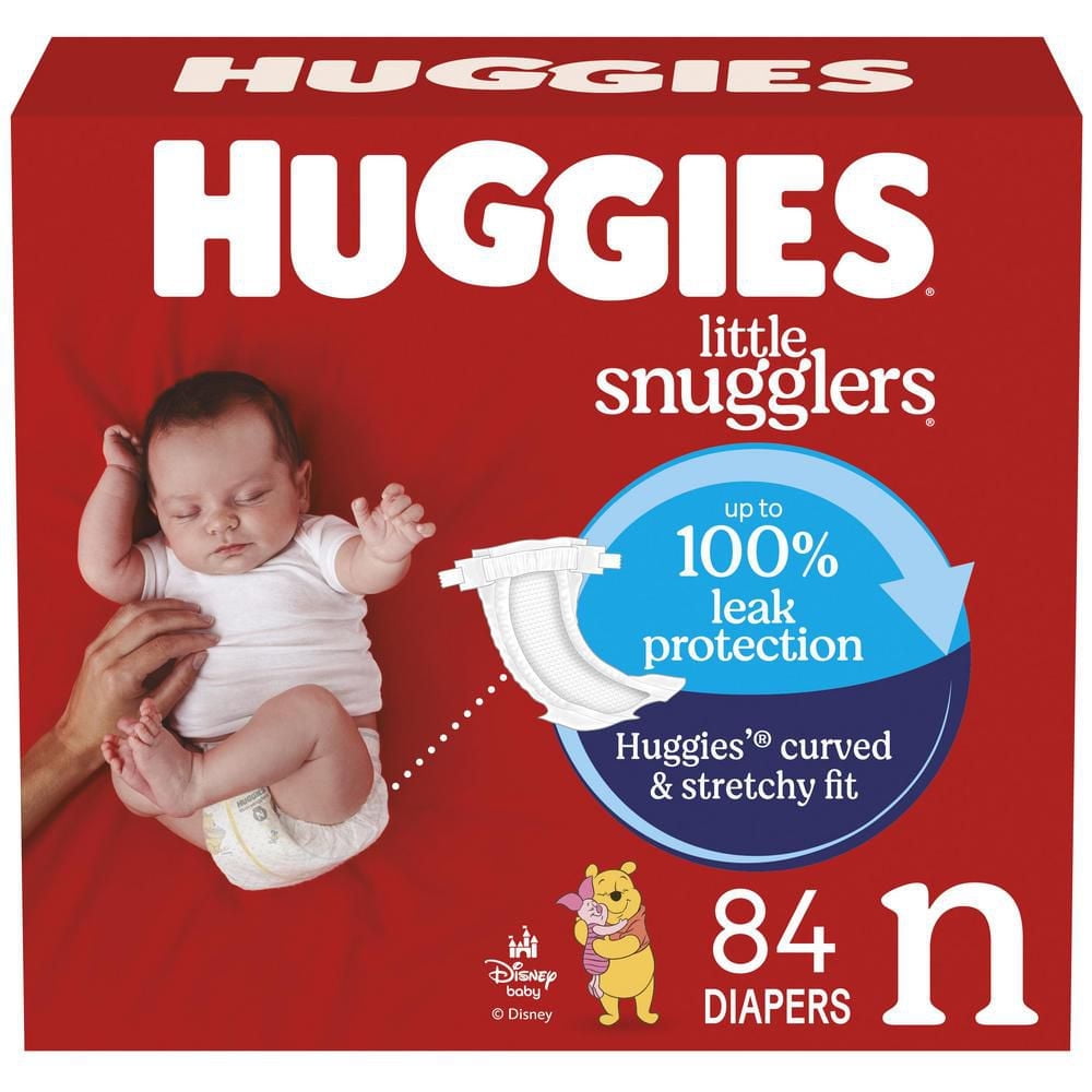 HUGGIES Little Snugglers Baby Diapers, Giga Pack, Sizes NB-2 | 84-84 ...