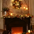 Valery Madelyn 6Ft Pre-Lit Fall Garland Lighted Harvest Garland with ...