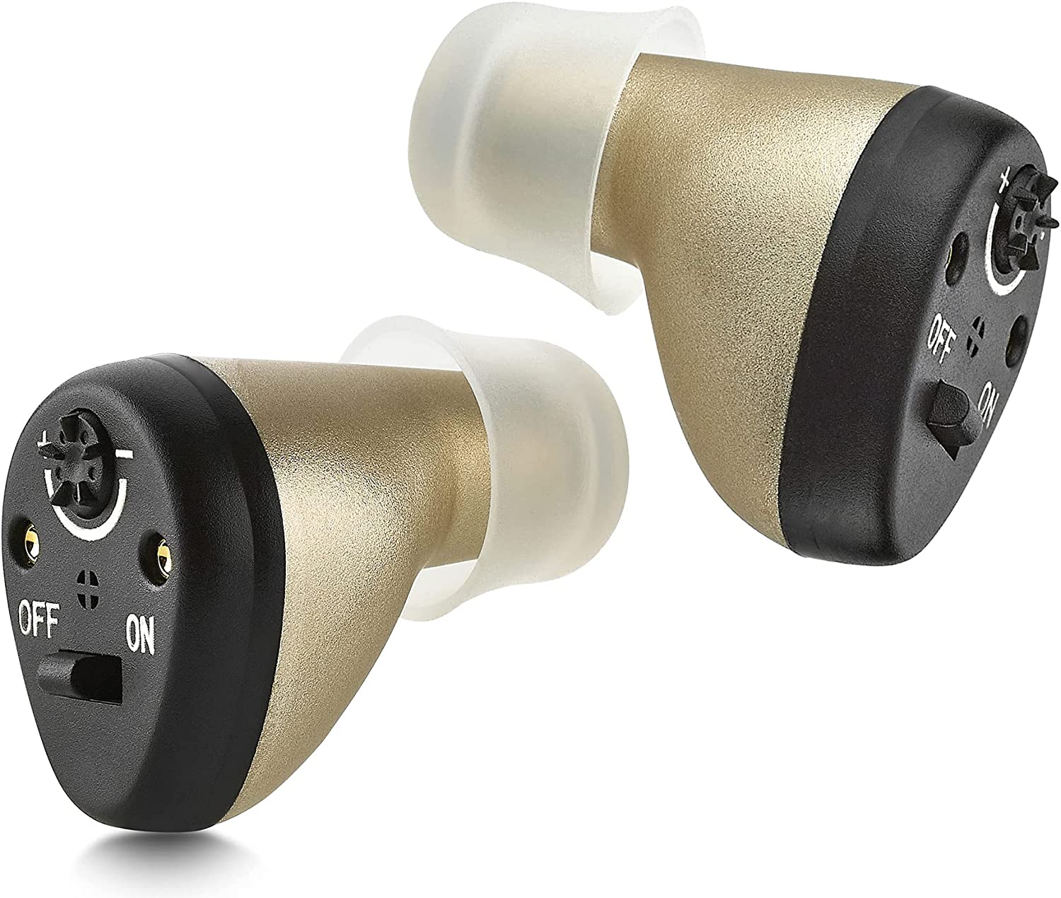 MEDca Rechargeable Hearing Amplifier Pair Left & Right Ear Canal Set ...